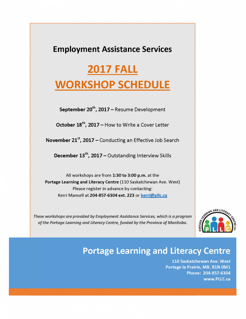 New EAS Workshop Schedule Released! | Portage Learning and Literacy ...