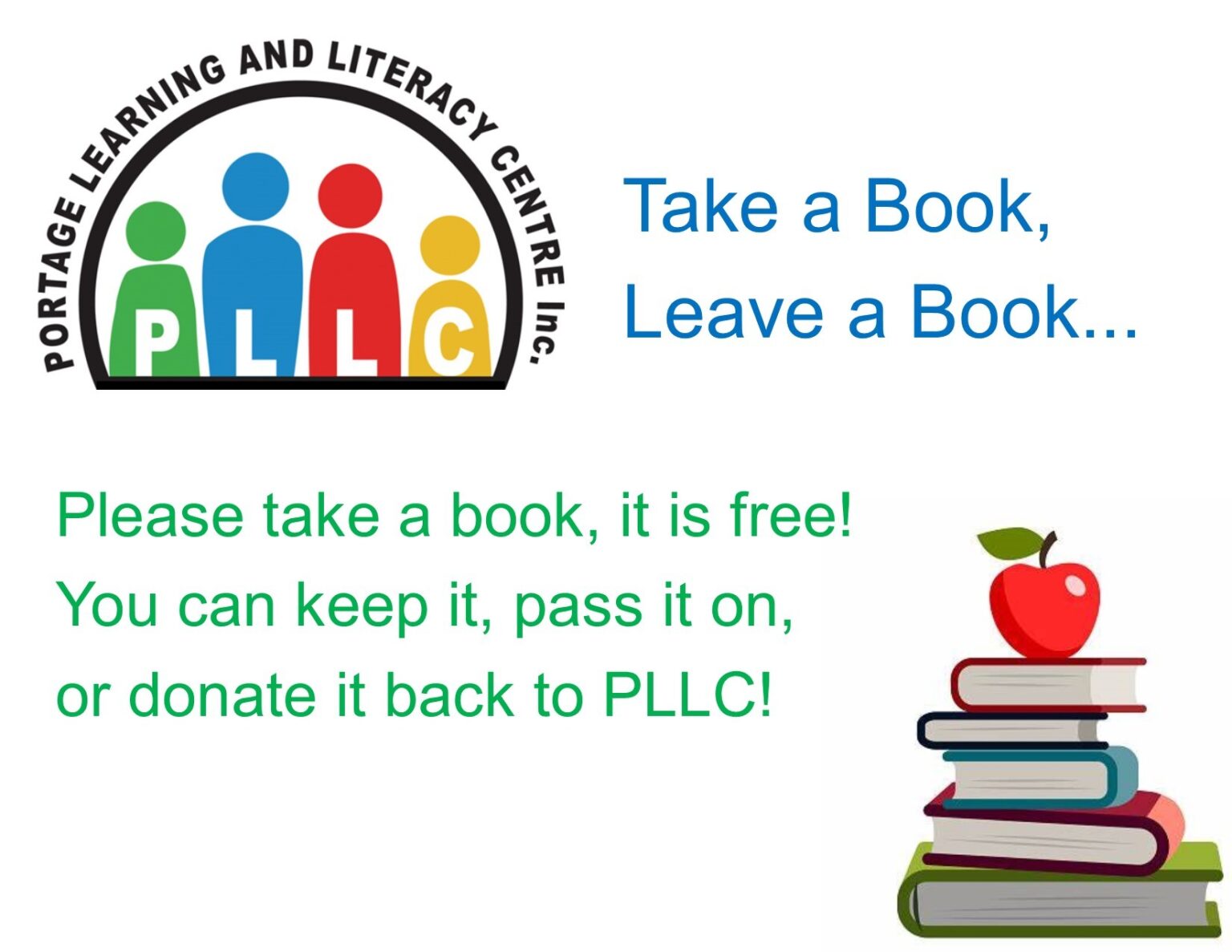 Take a Book, Leave a Book.. | Portage Learning and Literacy Centre ...