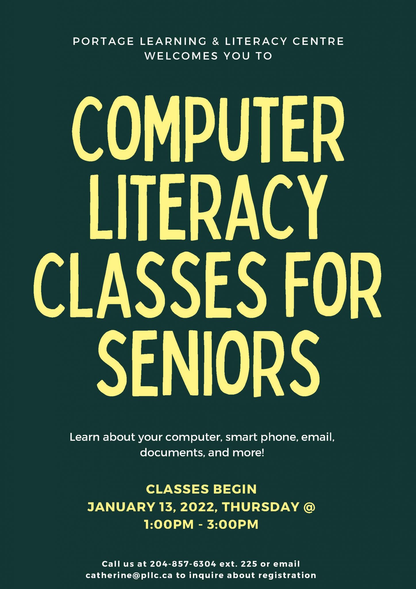 Computer Literacy Classes for Seniors | Portage Learning and Literacy ...