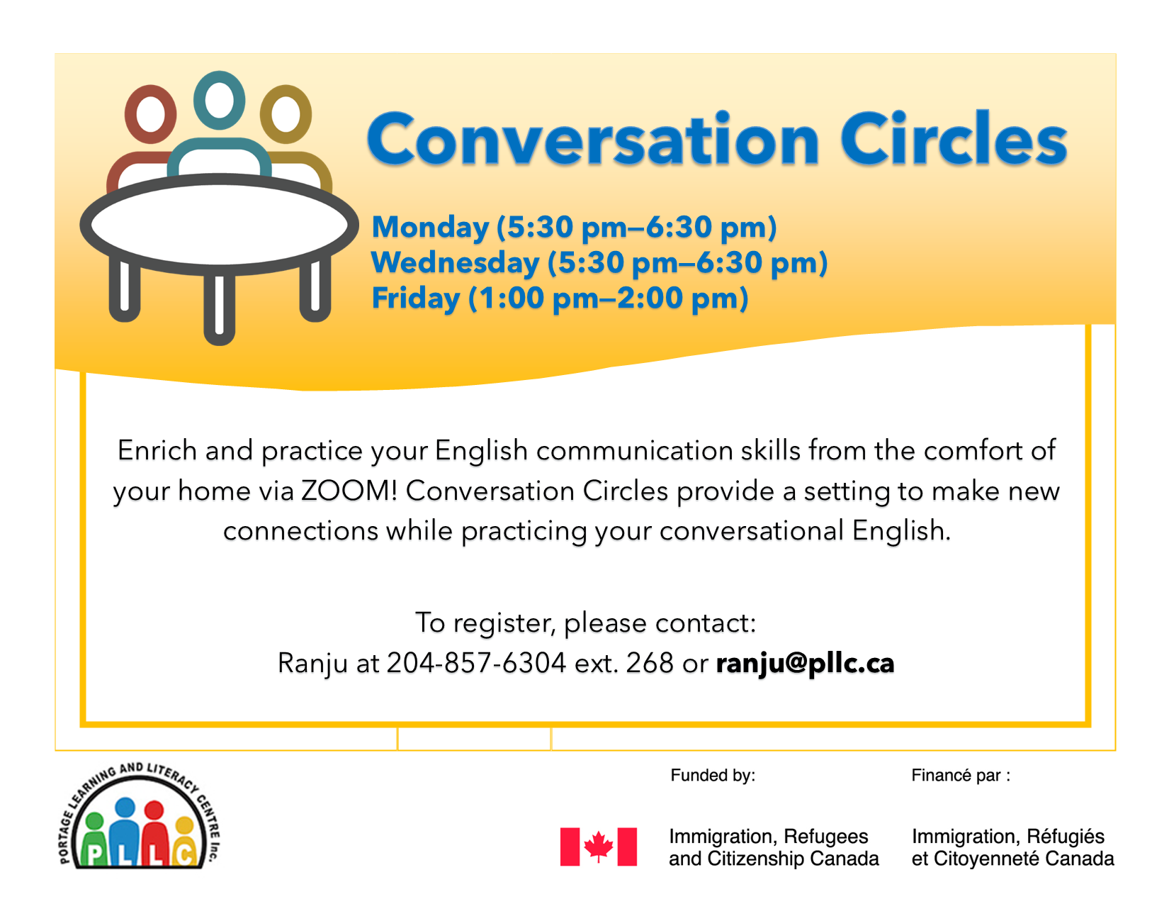 Conversation Circles | Portage Learning and Literacy Centre - Providing ...